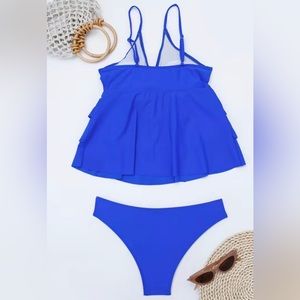 Swim | New Royal Blue Tankini Tiered Layer Swimsuit Bathing Suit Sz L ...